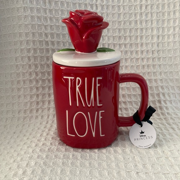 Rae Dunn | Dining | Rae Dunn True Love Mug With Red Rose On Lid | Poshmark